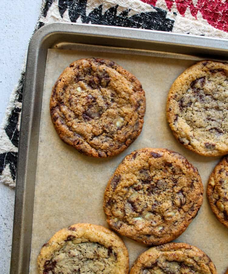 Andes Mint Chocolate Chip Cookies | Crisp and Crumble