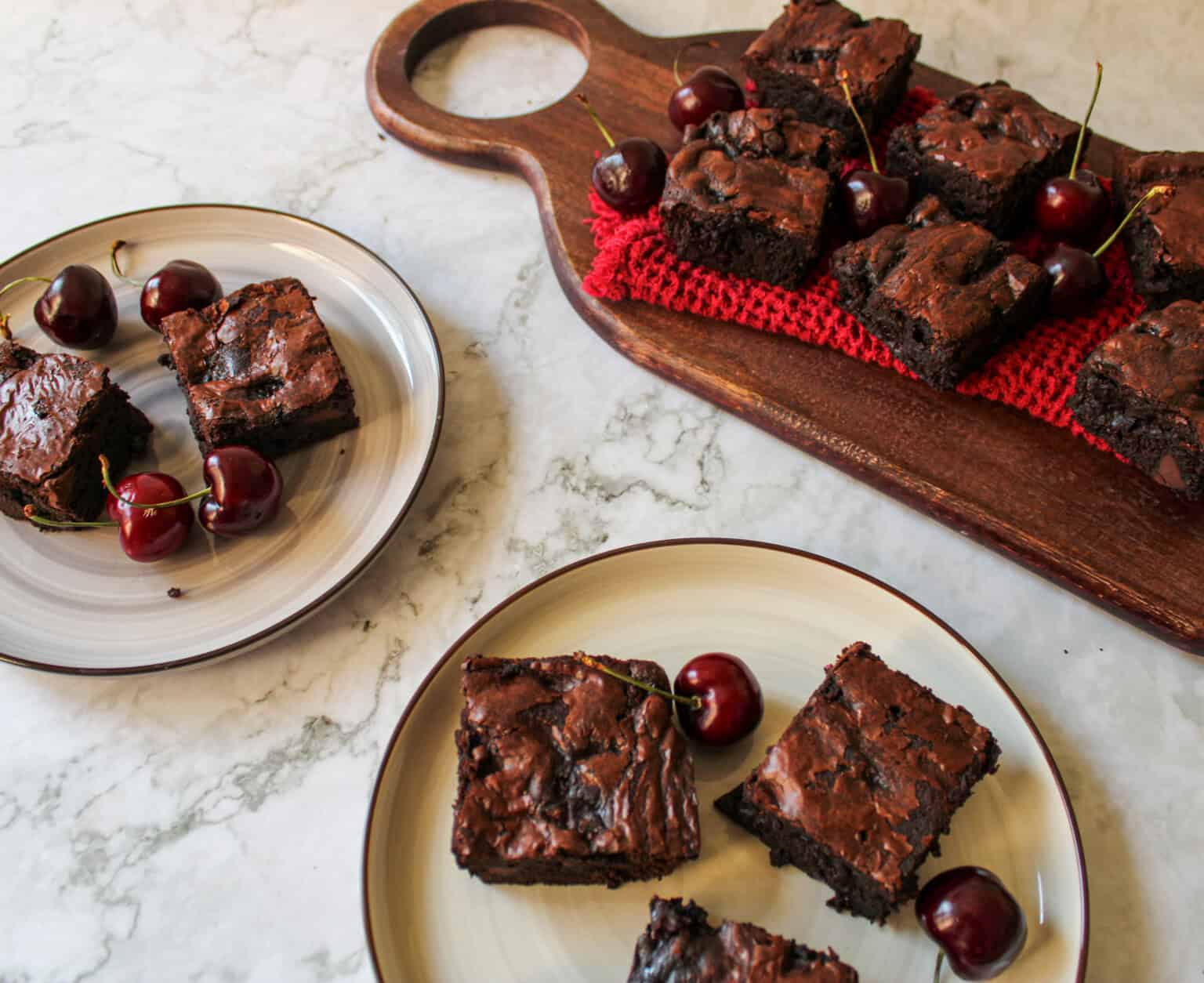 Chocolate Cherry Brownies | Crisp and Crumble