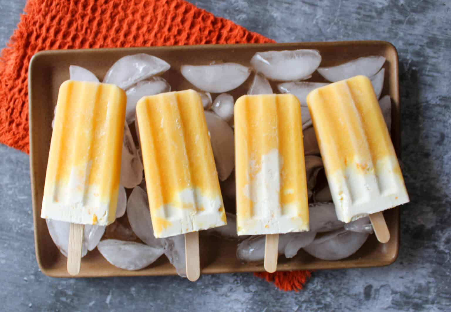 Refreshing Creamsicle Popsicles | Crisp and Crumble