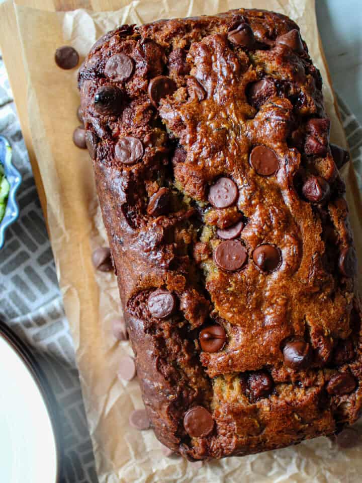 Chocolate Chip Peanut Butter Zucchini Bread — Crisp and Crumble