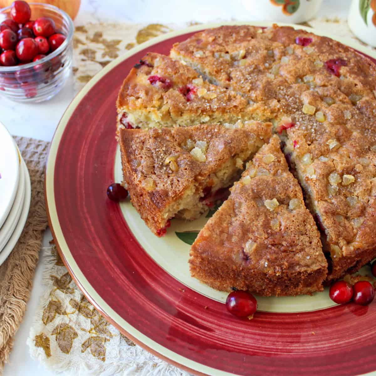 Cranberry Apple Ginger Cake | Crisp and Crumble